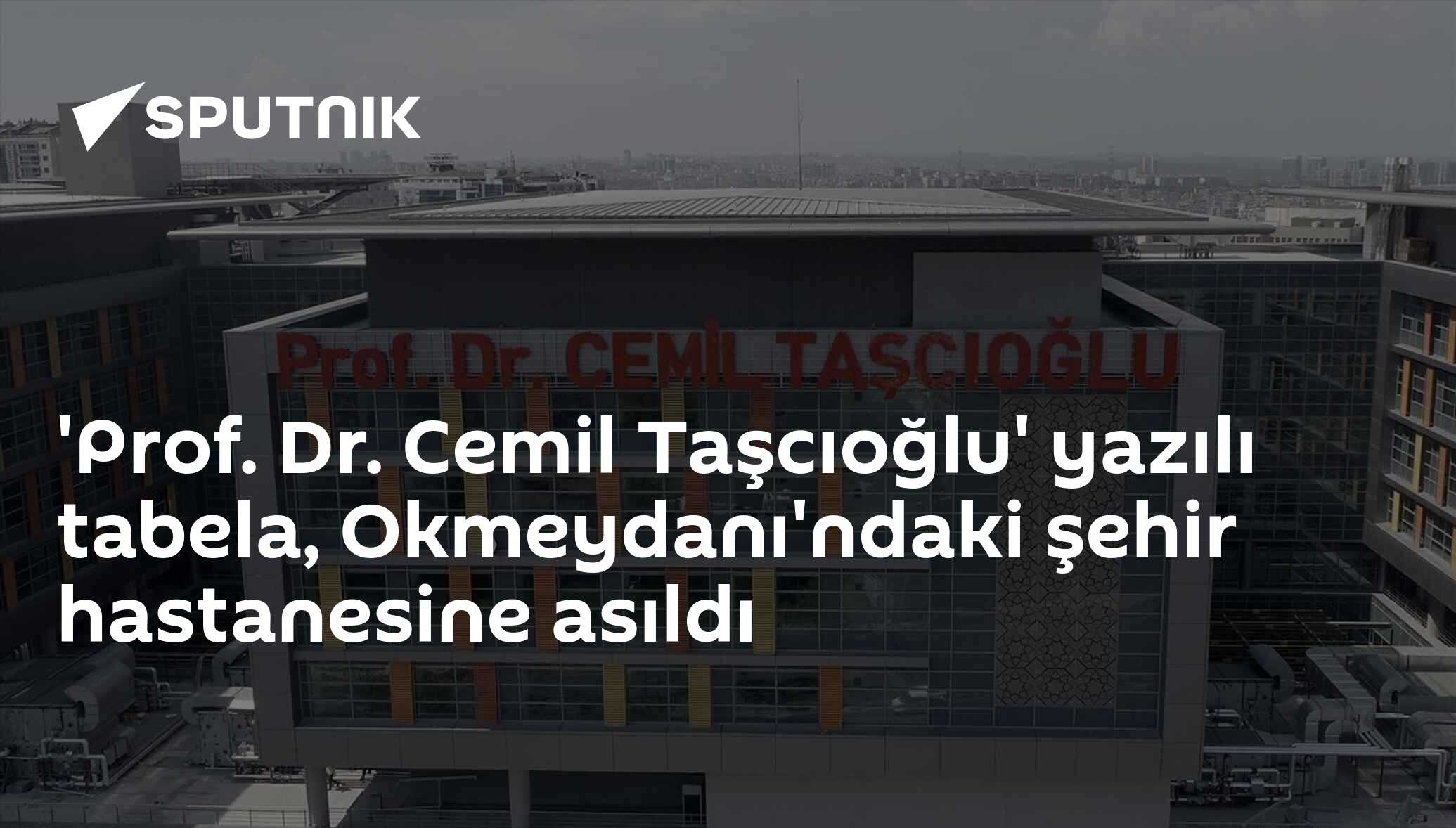 'Prof. Dr. Cemil Taşcıoğlu' yazılı tabela, Okmeydanı'ndaki şehir ...