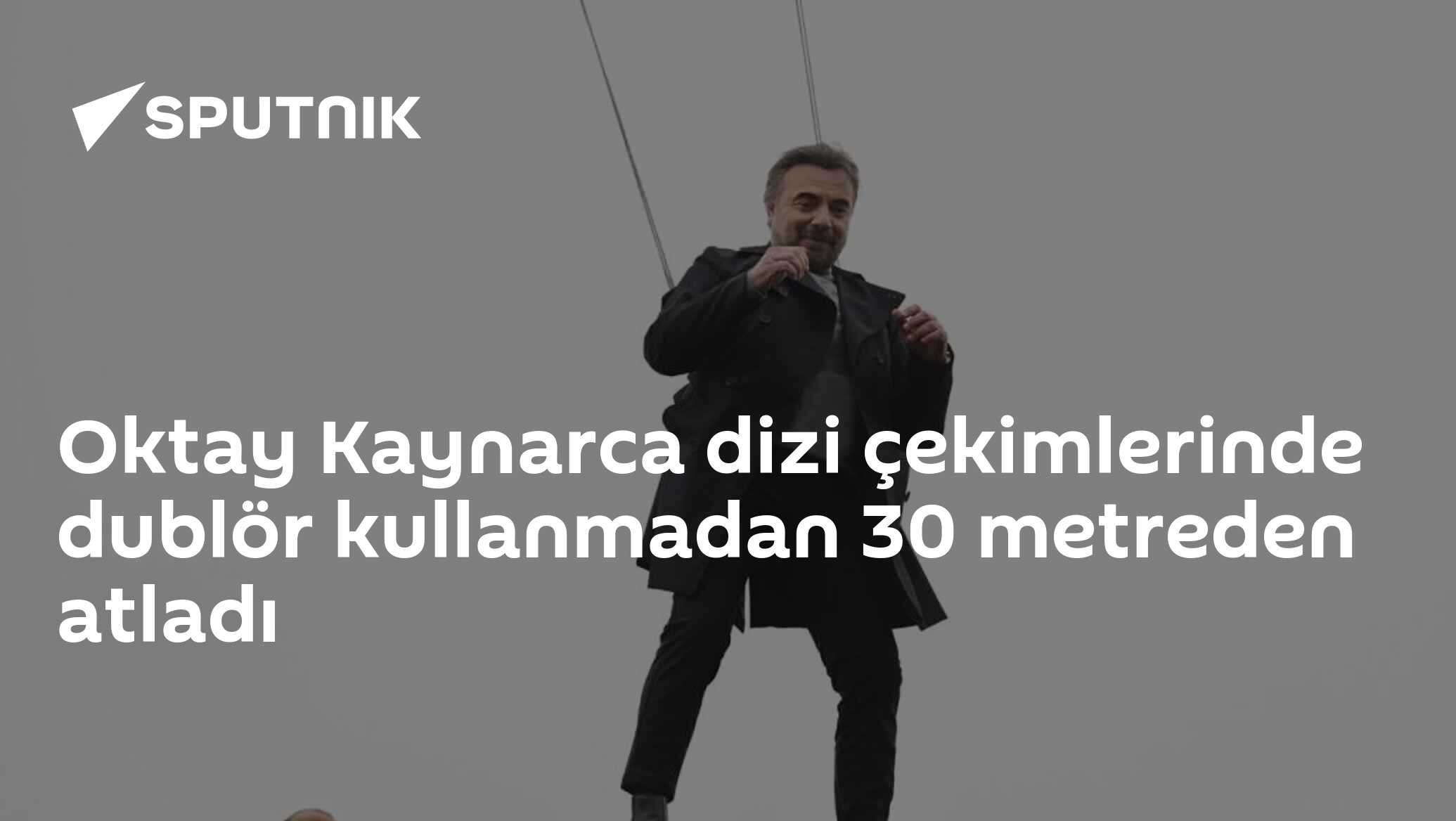 Oktay Kaynarca dizi çekimlerinde dublör kullanmadan 30 metreden atladı ...