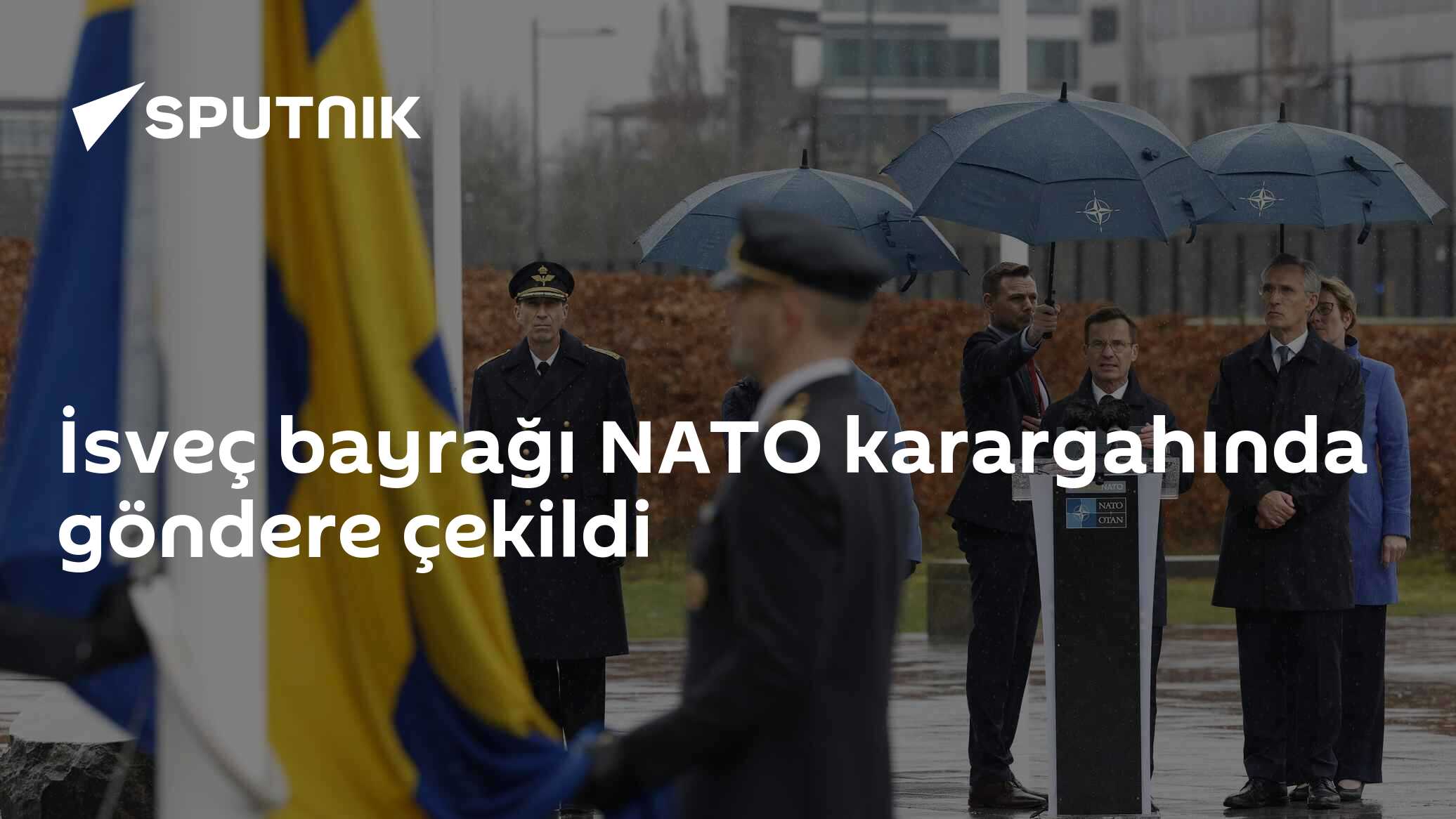 İsveç bayrağı NATO karargahında göndere çekildi - 11.03.2024, Sputnik ...