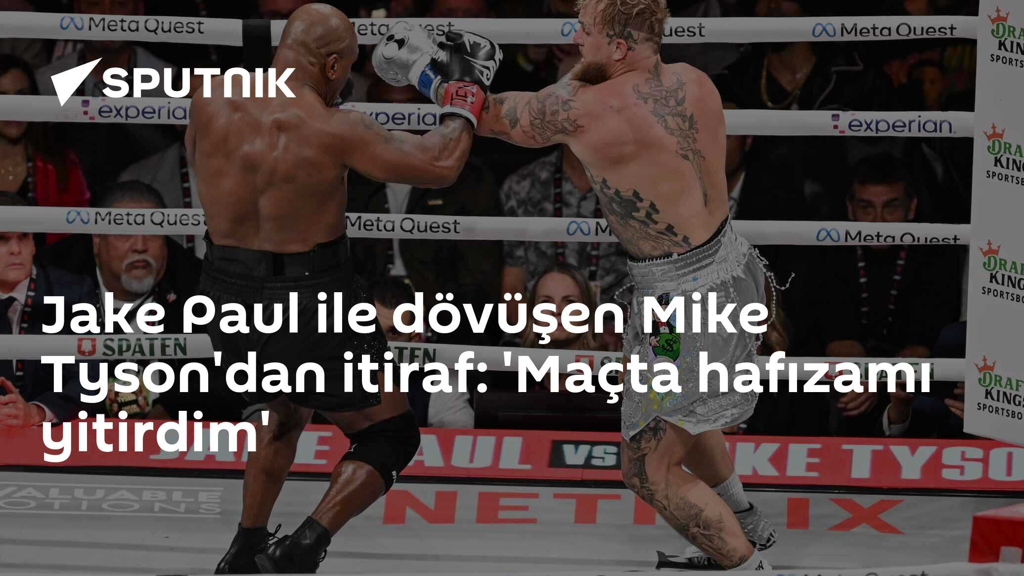 Jake Paul ile dövüşen Mike Tyson'dan itiraf: 'Maçta hafızamı yitirdim ...