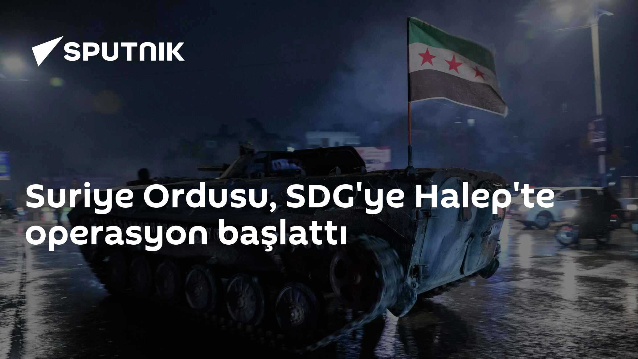Suriye Ordusu, SDG'ye Halep'te operasyon başlattı - 09.01.2026, Sputnik ...