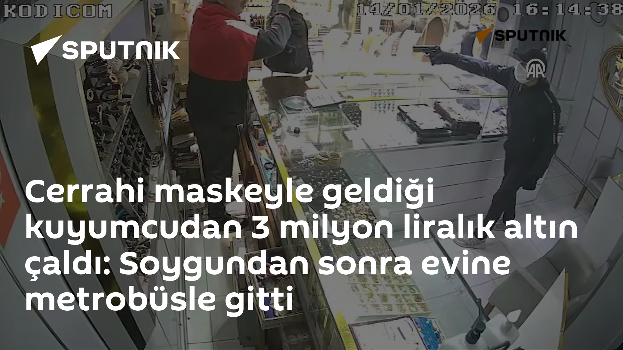 Cerrahi maskeyle geldiği kuyumcudan 3 milyon liralık altın çaldı ...
